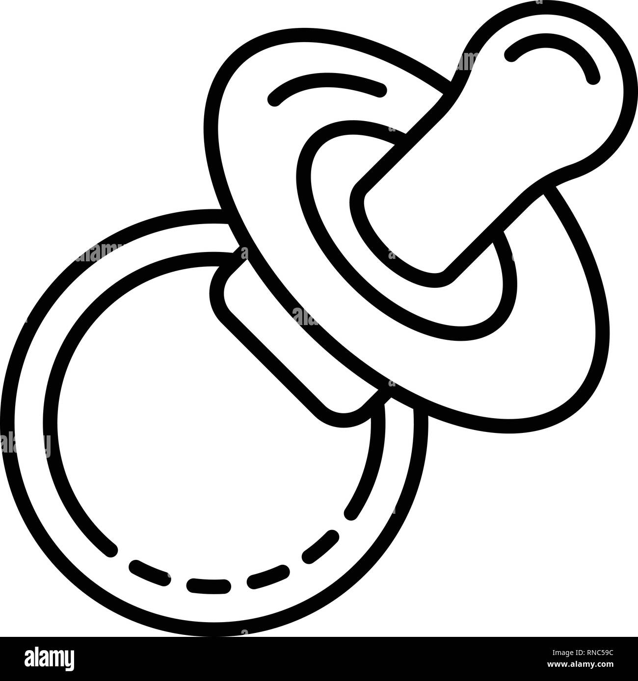 Kid pacifier icon, outline style Stock Vector Image & Art - Alamy