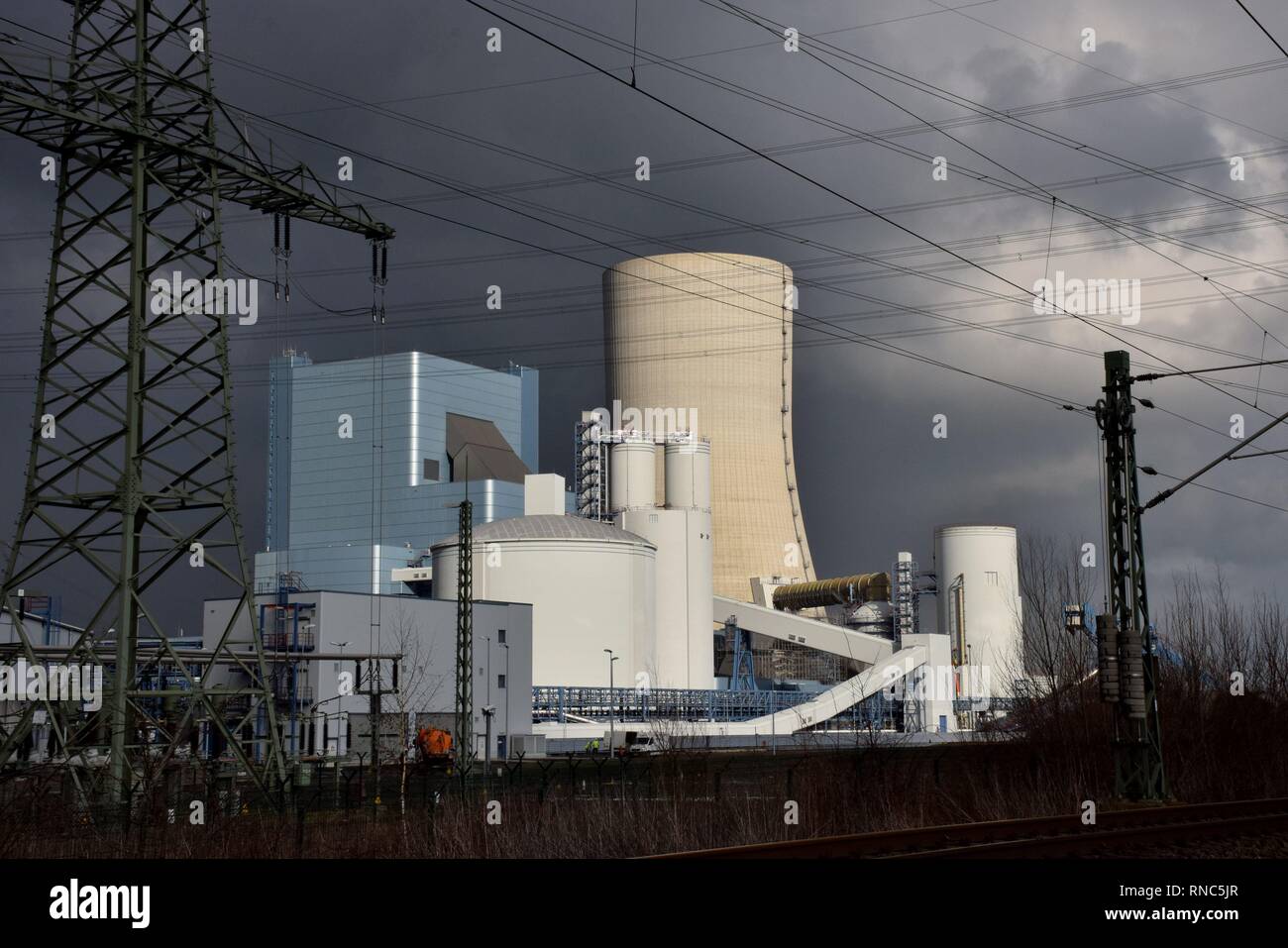 The unfinished Uniper Datteln 4 coal-fired power station on 29.01.2019 ...