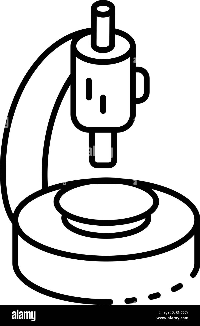 Modern microscope icon, outline style Stock Vector Image & Art - Alamy