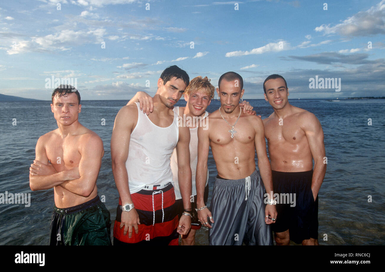 US boygroup Backstreet Boys in May 1997 in Hawaii. (L-r): Brian ...