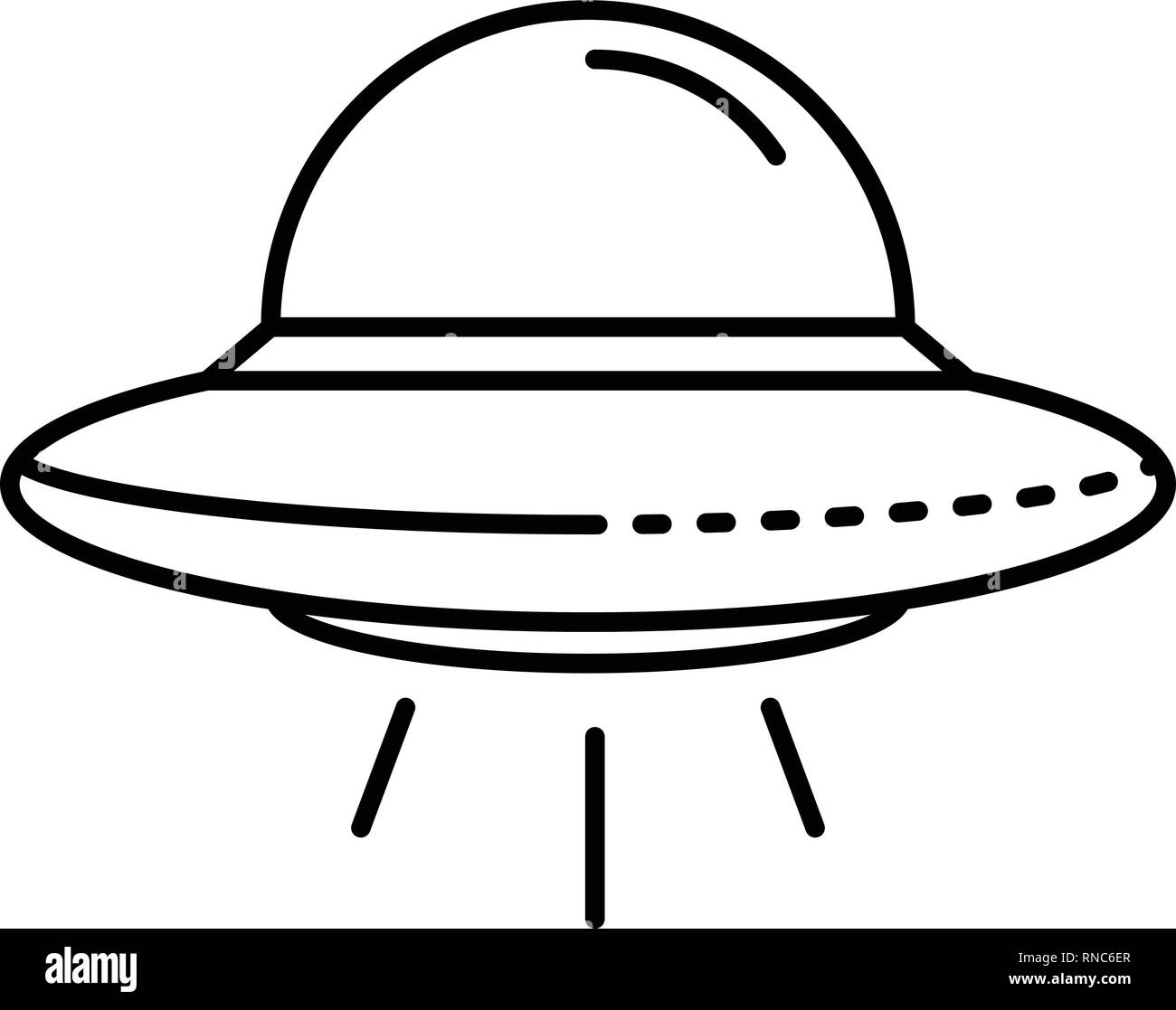 Alien Spaceship Outline