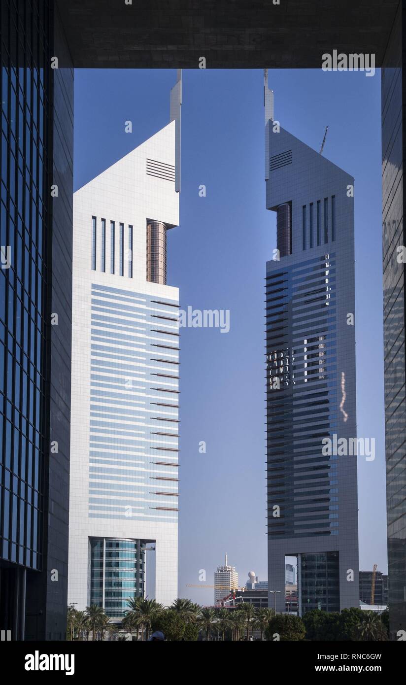 The two Emirates Towers with their triangular ground plans are among ...