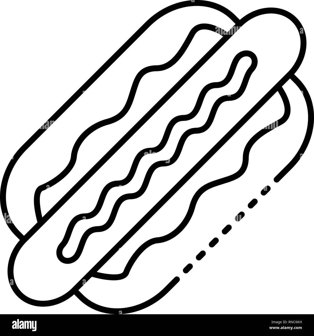 Tasty hot dog icon, outline style Stock Vector Image & Art - Alamy