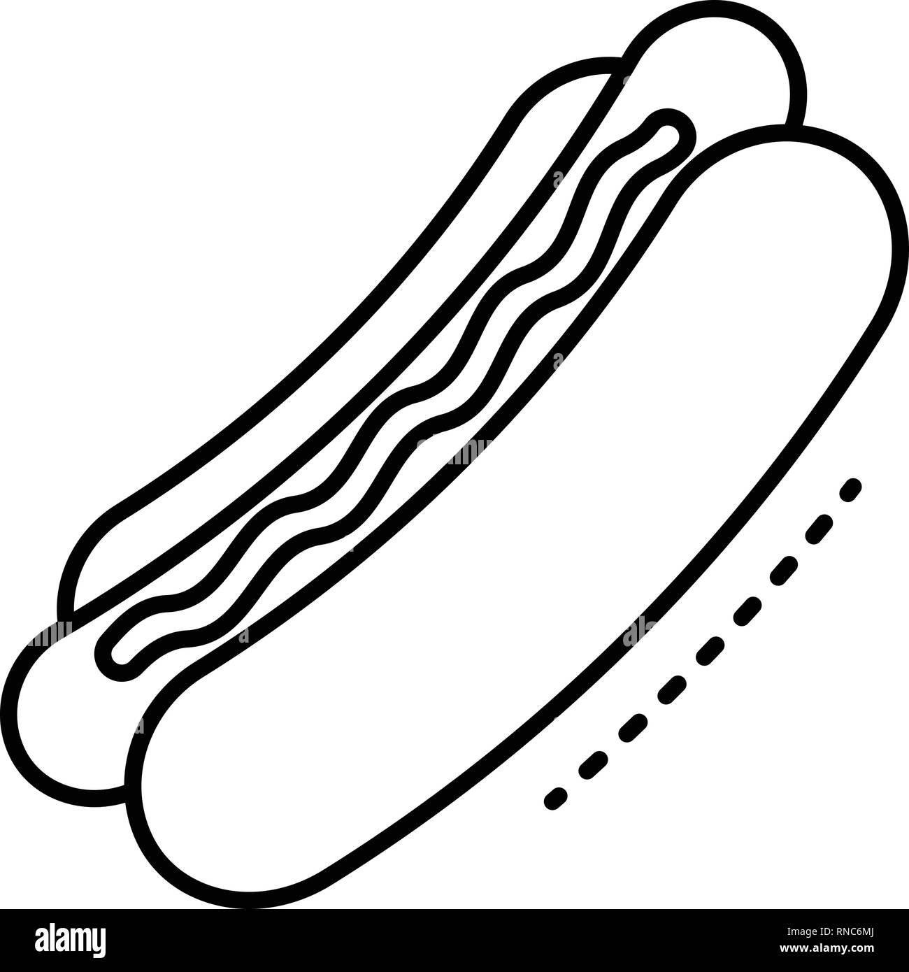 Tasty burger hot dog Black and White Stock Photos & Images - Alamy