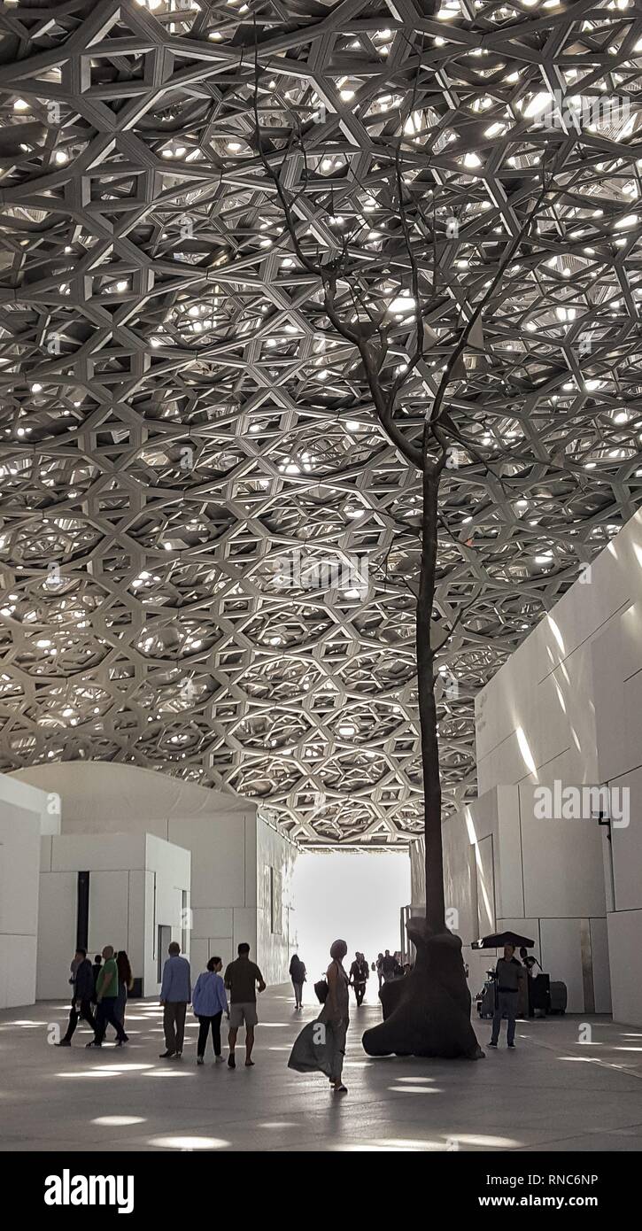 An unusual dome construction made of 8,000 metal stars spans the Louvre ...