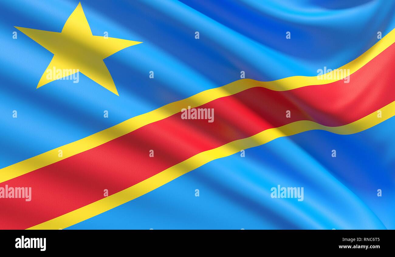 Flag of Democratic Republic of the Congo Stock Photo - Alamy