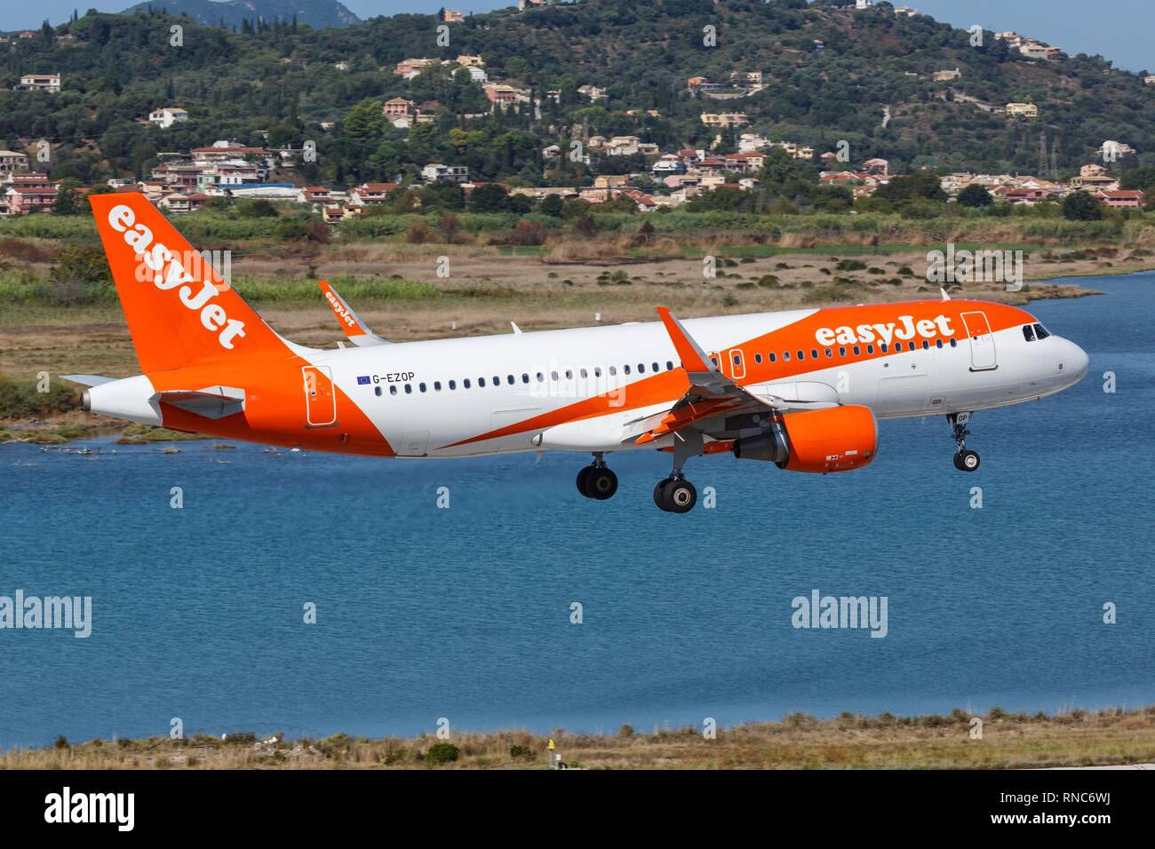 Corfu, Greece – 14. September 2017: EasyJet Airbus A320 at Corfu ...