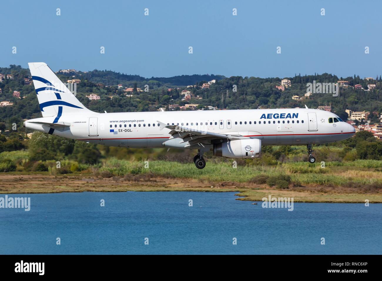 Corfu, Greece – 13. September 2017: Aegean Airlines Airbus A320 at ...
