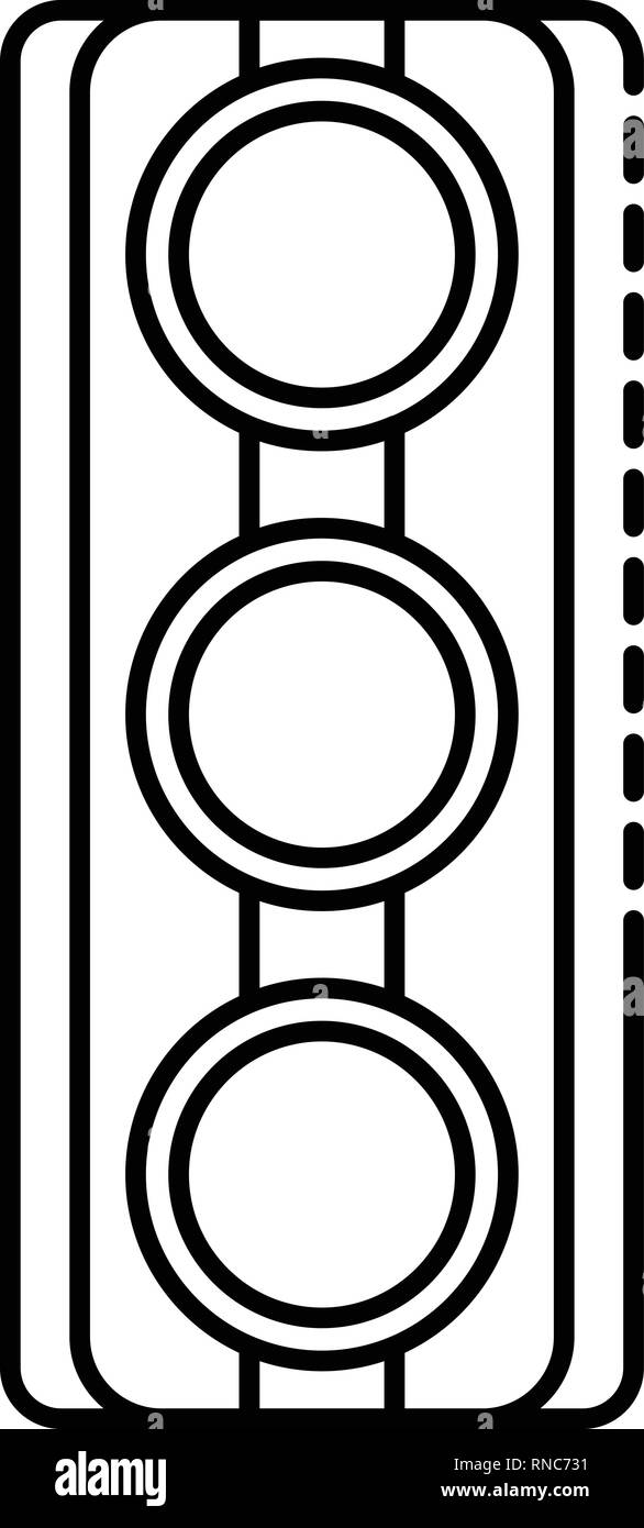 Traffic lights icon, outline style Stock Vector Image & Art - Alamy
