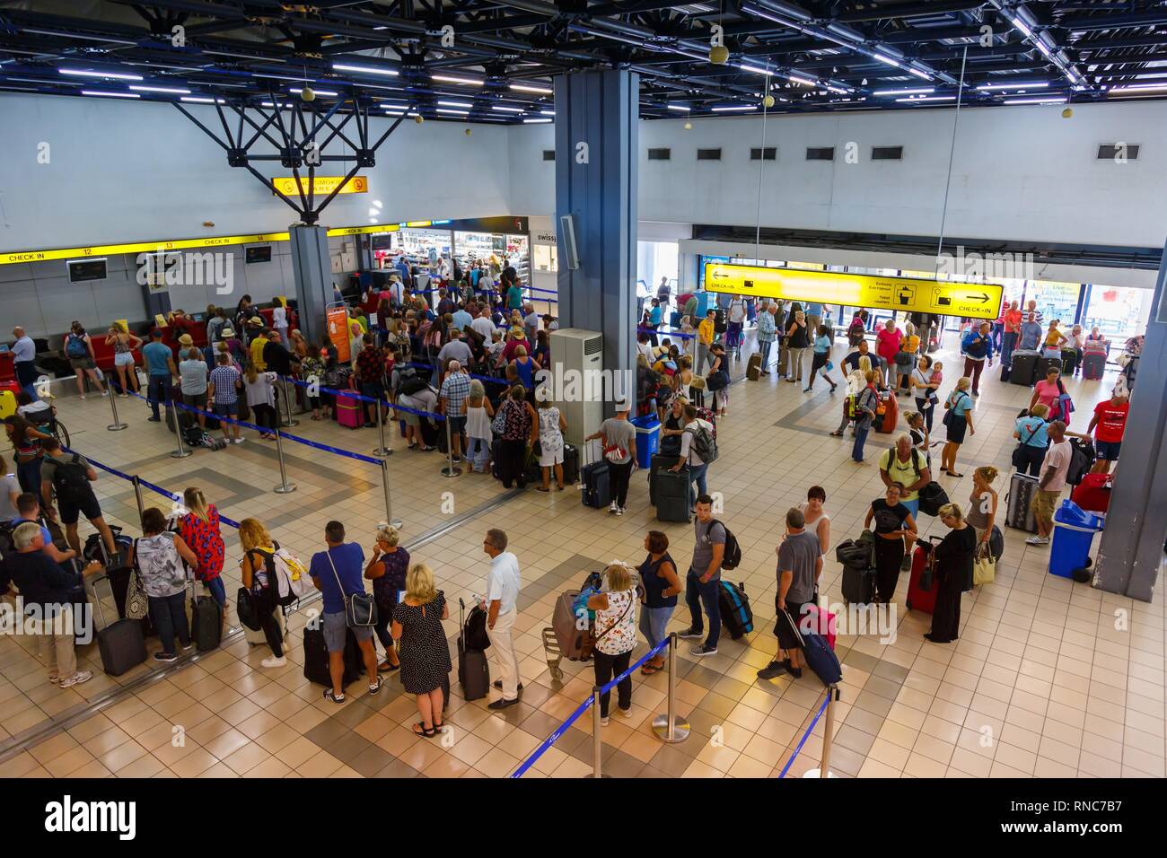 Corfu, Greece – 15. September 2017: Terminal at Corfu airport (CFU) in ...