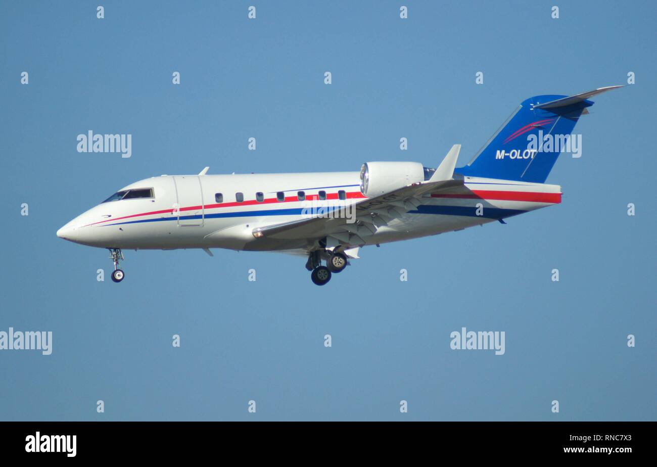 A private/business aircraft, type Bombardier Challenger 604 CL600 ...