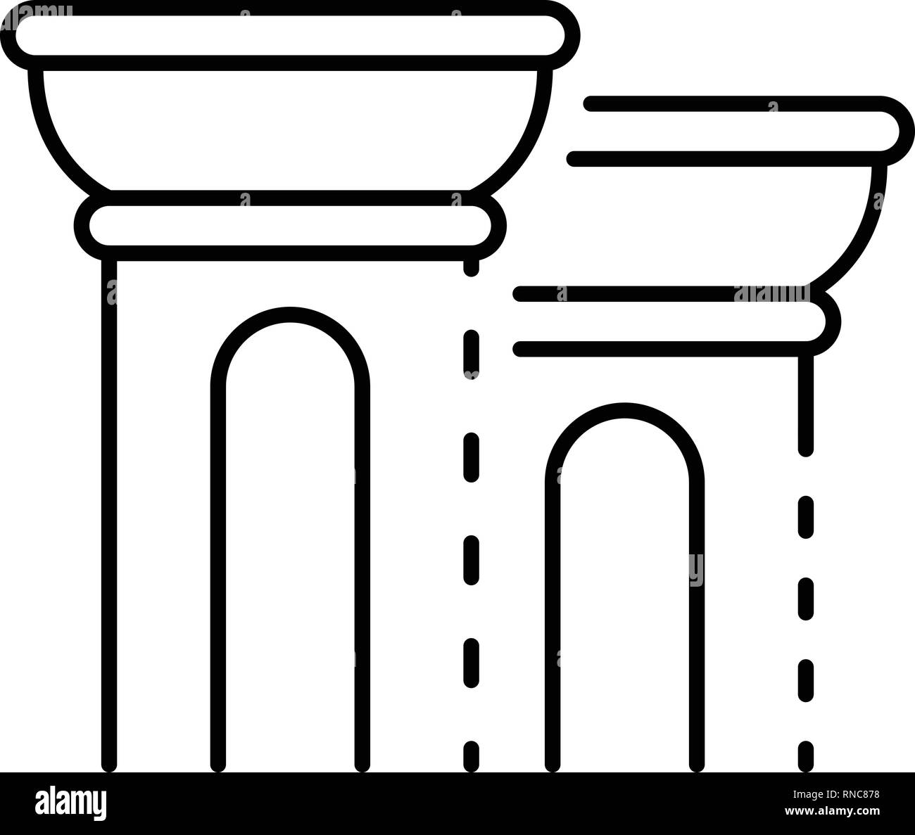 Greek column icon, outline style Stock Vector Image & Art - Alamy