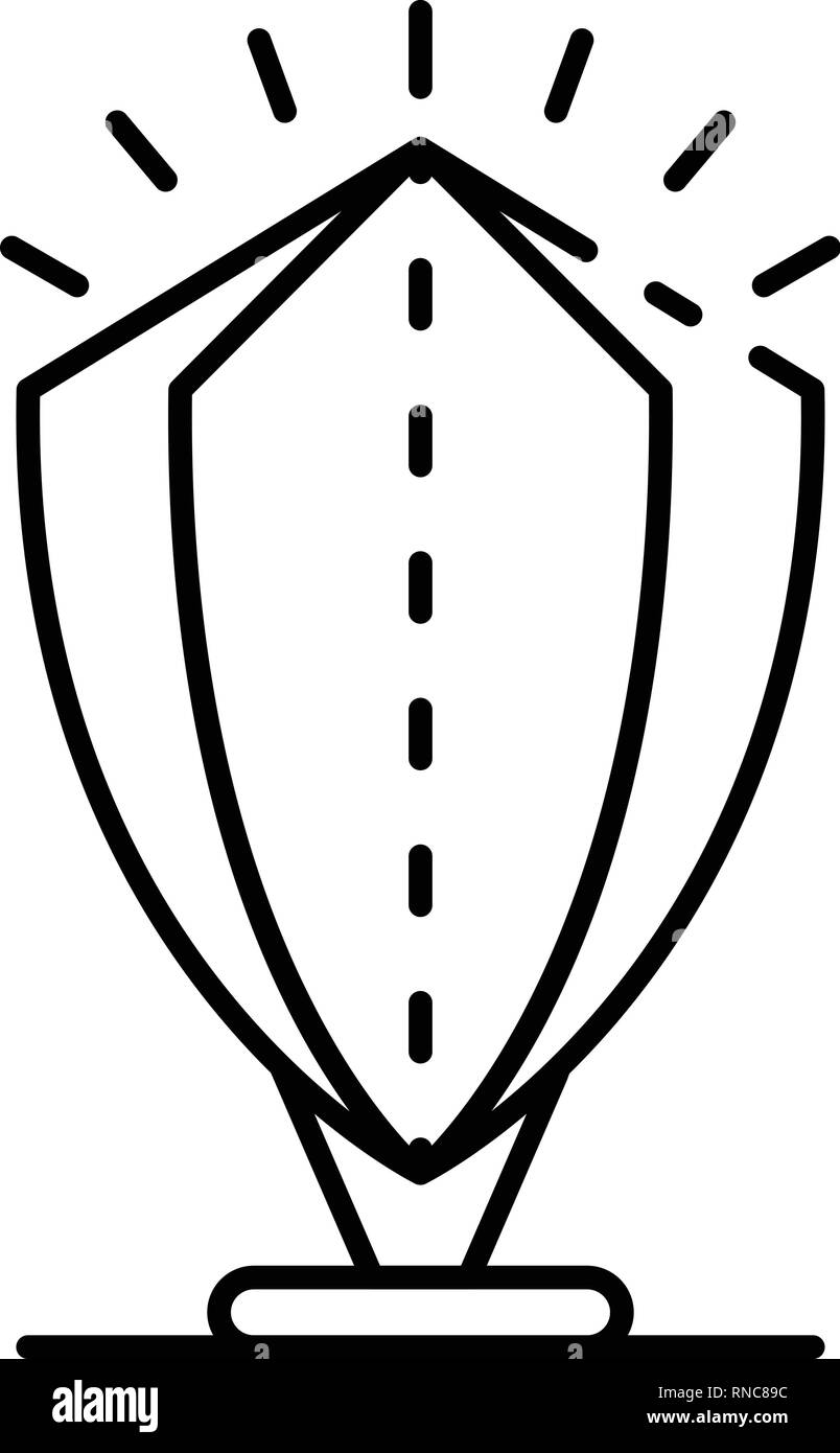 Shiny gold shield icon, outline style Stock Vector Image & Art - Alamy