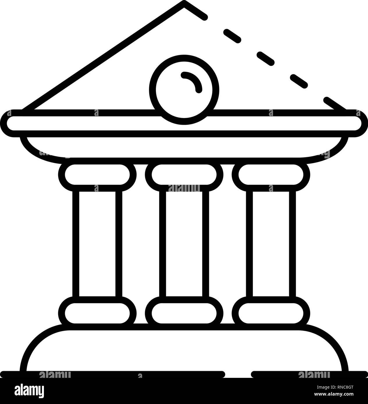 Brick building with columns Stock Vector Images - Alamy