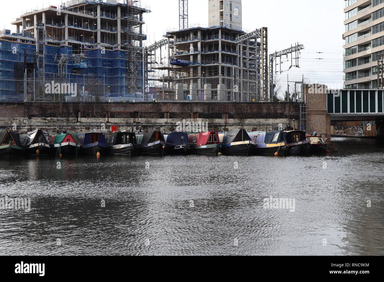 Regent's Canal Basin building development Stock Photo - Alamy