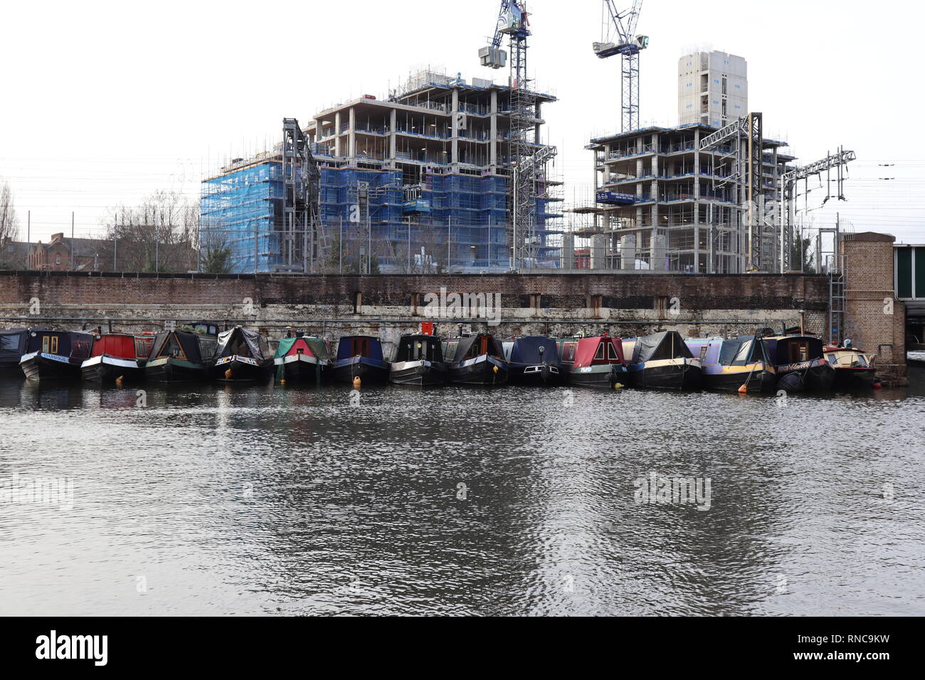 Regent's Canal Basin building development Stock Photo - Alamy