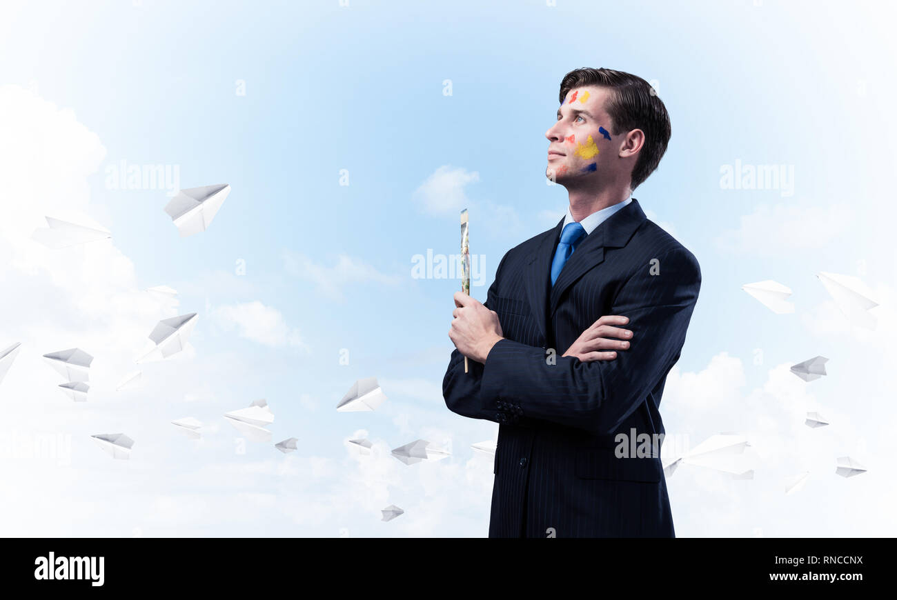 Inspiration of young creative businessman Stock Photo - Alamy