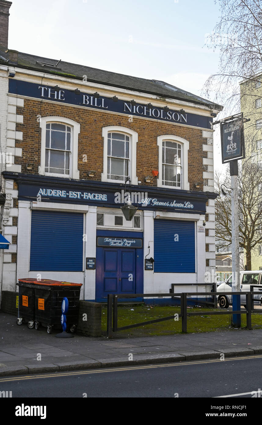 Tottenham London UK - The famous Bill Nicholson pub for Spurs football ...