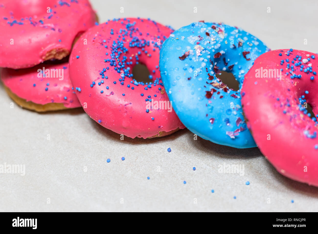 Glazed doughnut top view hi-res stock photography and images - Alamy