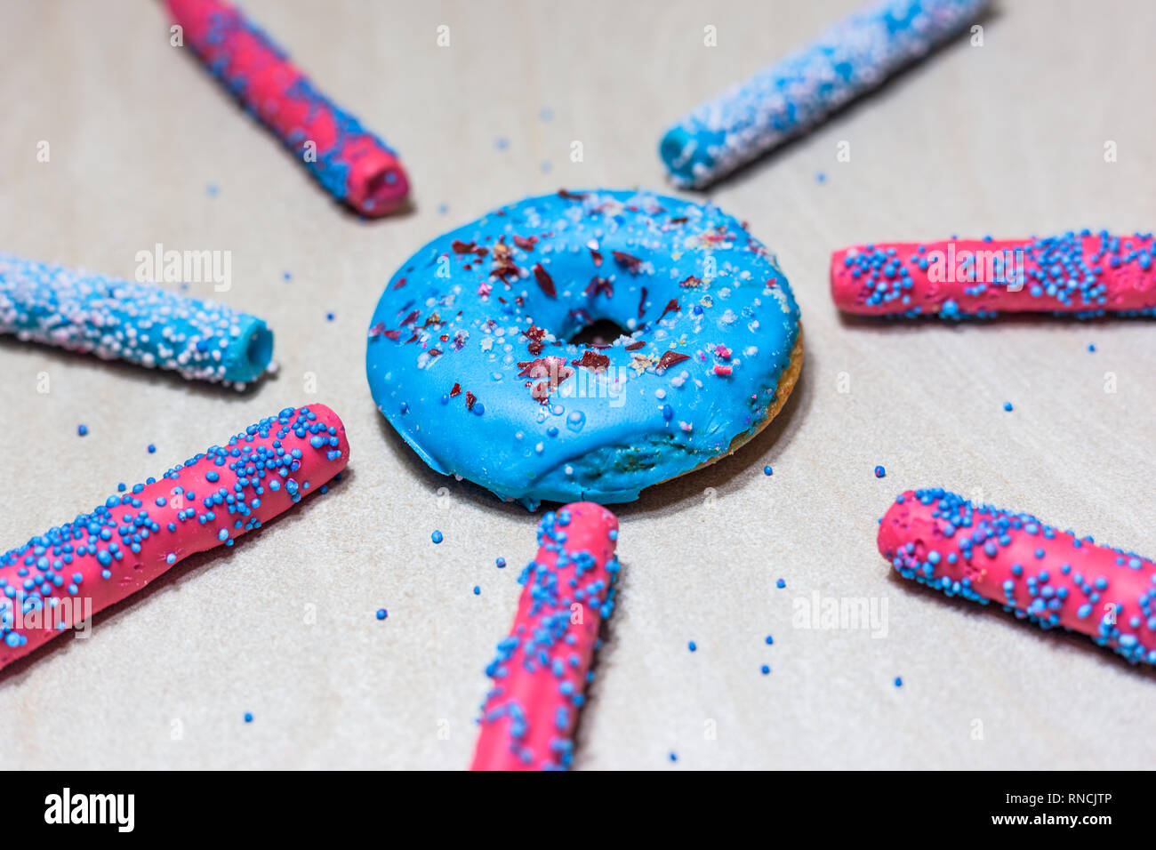 Glazed doughnut top view hi-res stock photography and images - Alamy