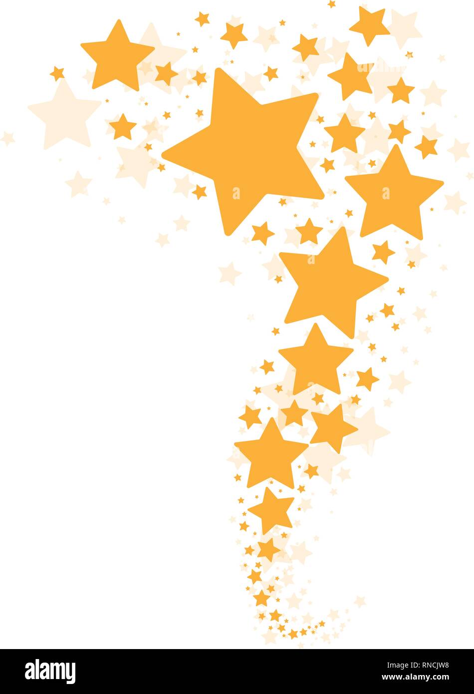 Yellow Stars Design Isolated On A White Background. Vector Illustration ...