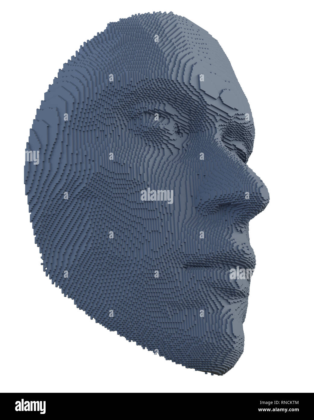 Abstract human face constructing from cubes Stock Photo - Alamy