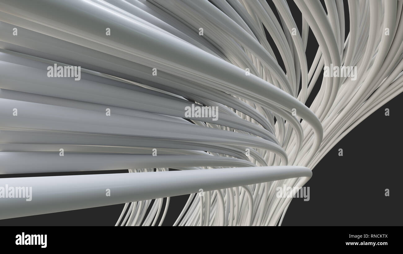 Abstract white smooth lines on gray background Stock Photo - Alamy