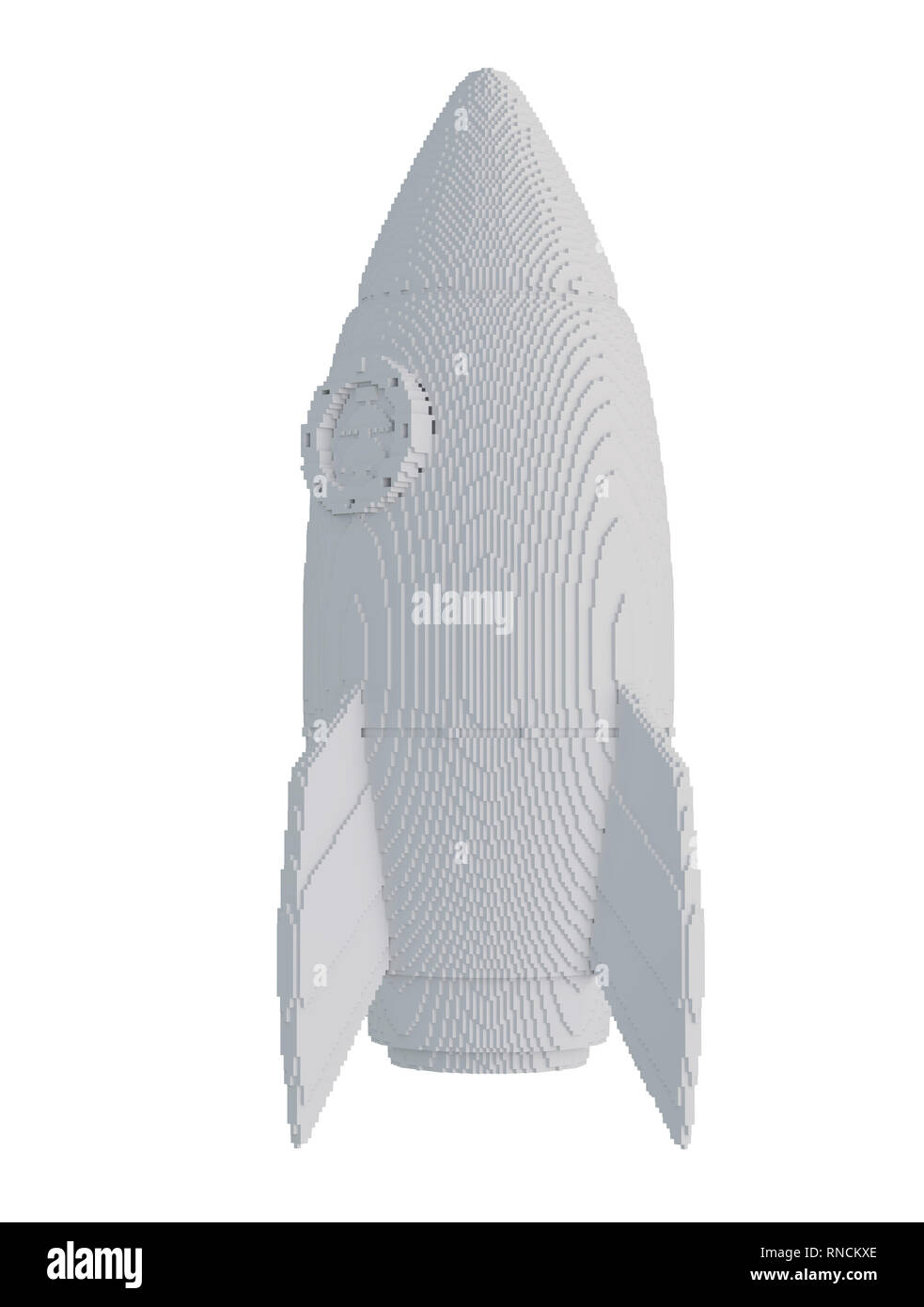 3d printed rocket isolated on white background Stock Photo - Alamy