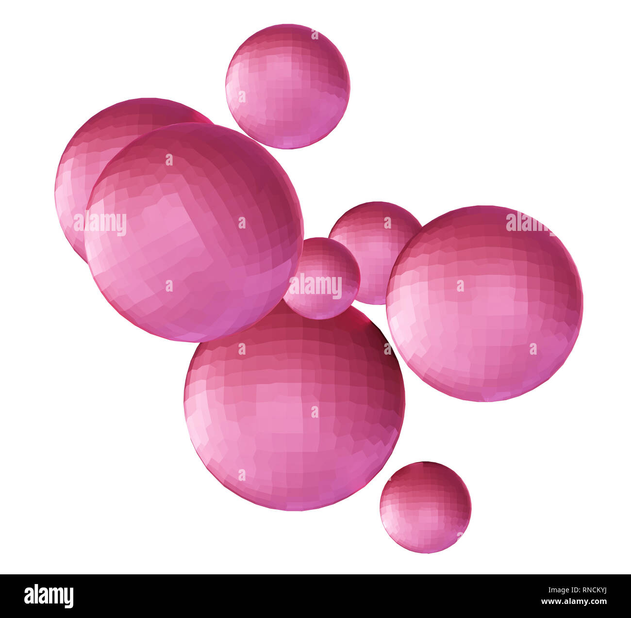 Pink spheres. 3D illustration Stock Photo - Alamy