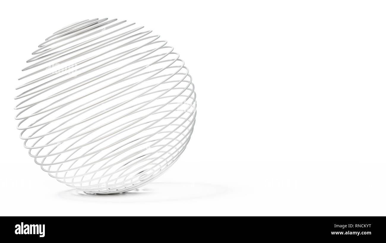 Abstract spiral sphere with shadow Stock Photo - Alamy