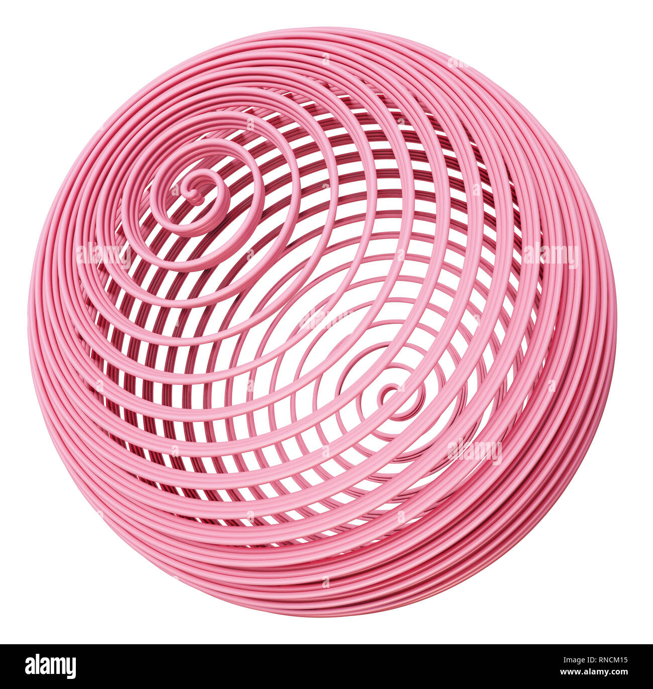 Abstract pink spiral sphere Stock Photo - Alamy