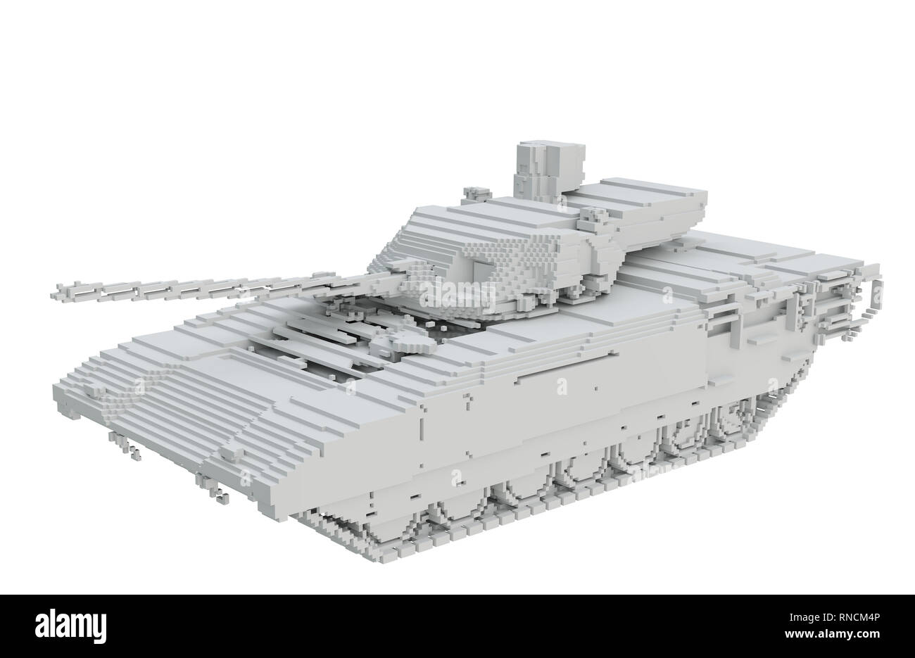 3d printed tank isolated on white background Stock Photo - Alamy