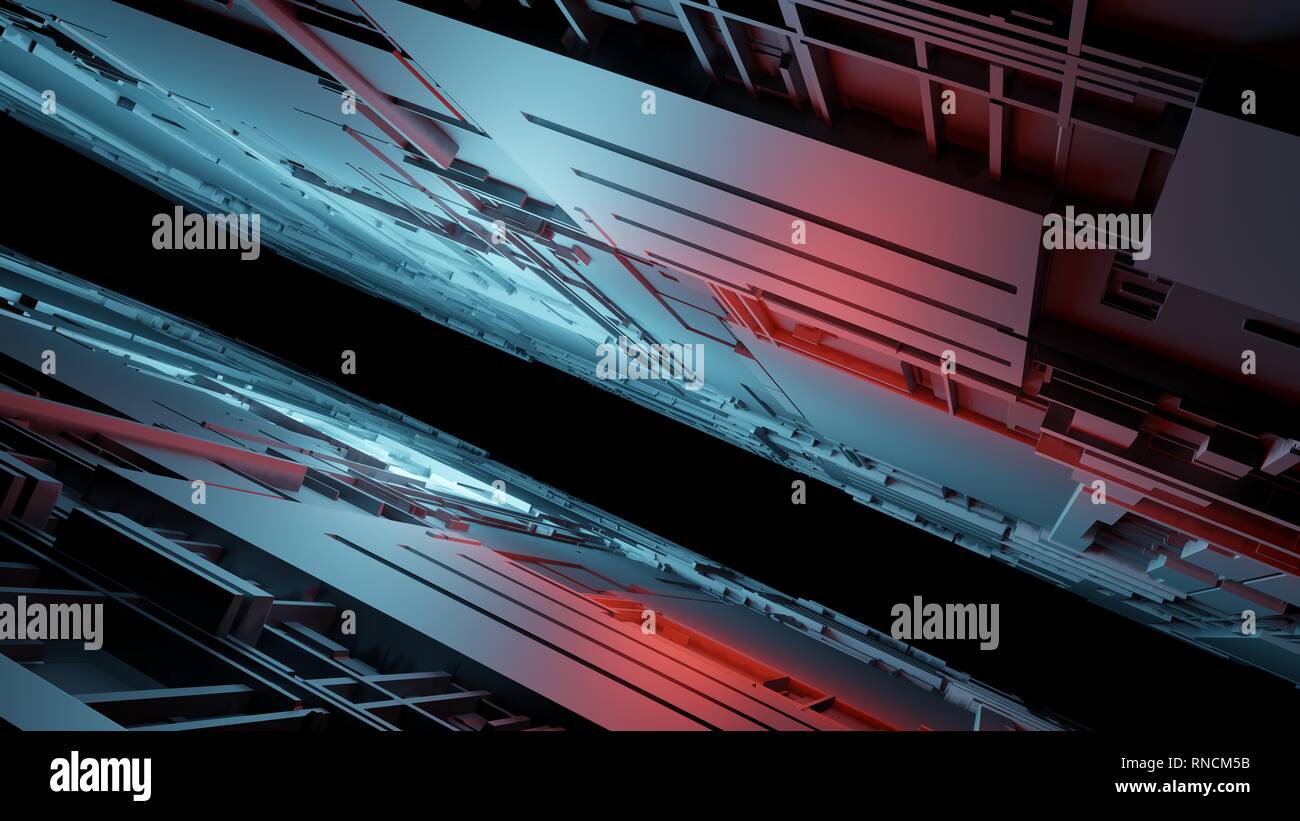 3d render Abstract Technology Background With Cubes Stock Photo - Alamy