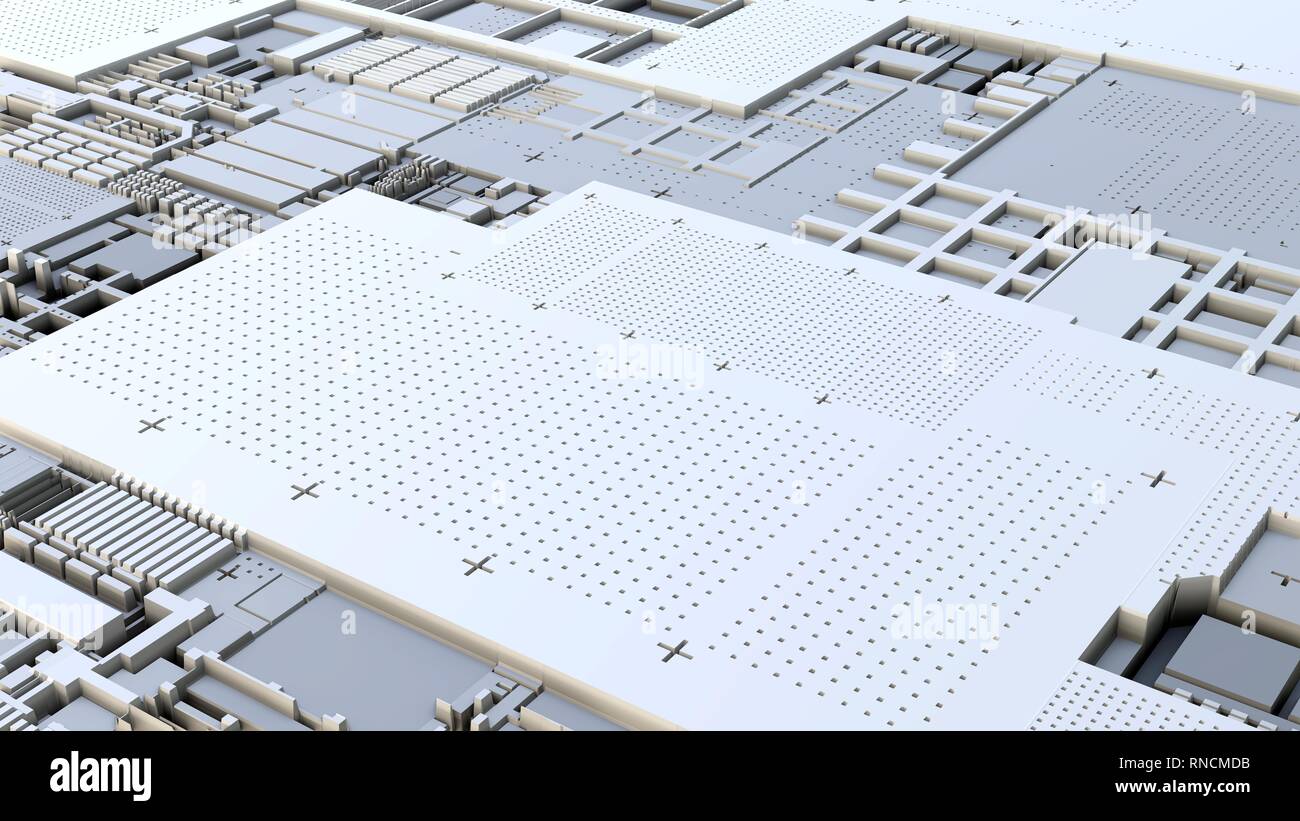 3d render Abstract Technology Background With Cubes Stock Photo - Alamy