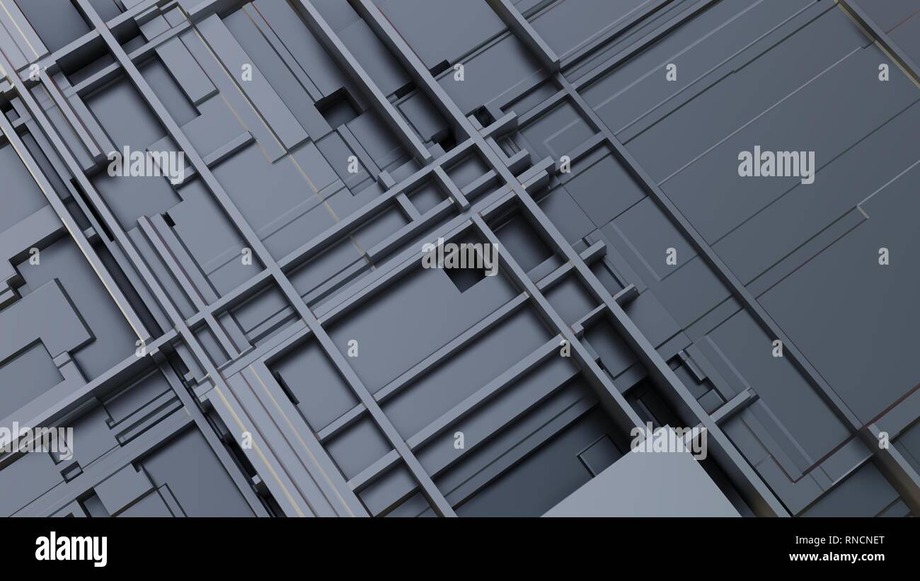 3d render Abstract Technology Background With Cubes Stock Photo - Alamy