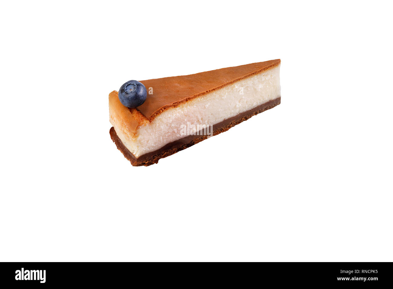 Classic cheesecake with fresh berries isolated on white background ...