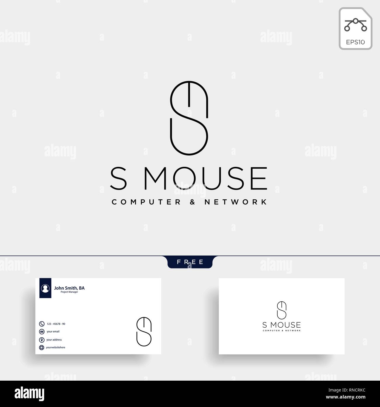 mouse typelogo text logo template vector illustration icon element ...