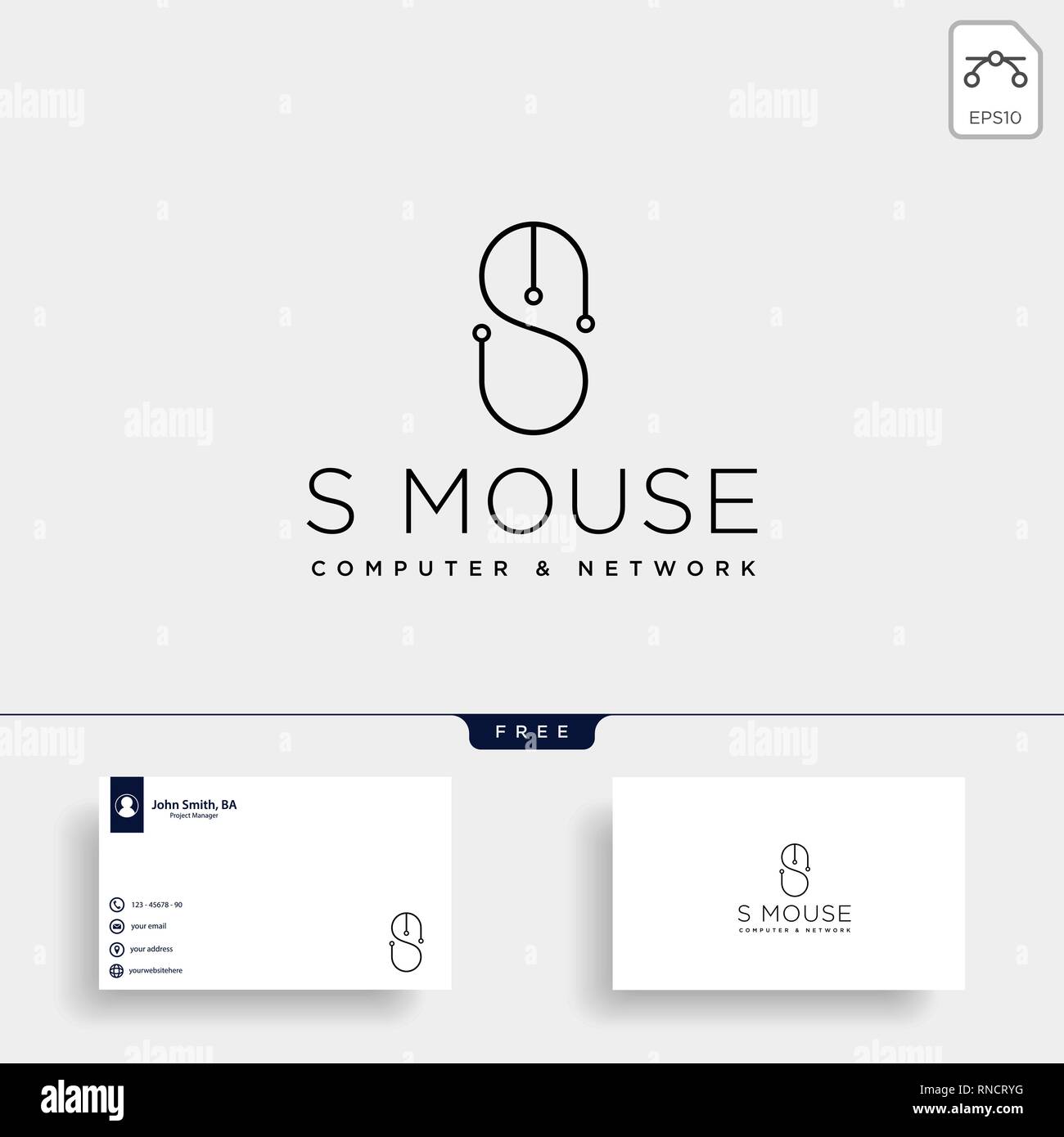 mouse typelogo text logo template vector illustration icon element ...