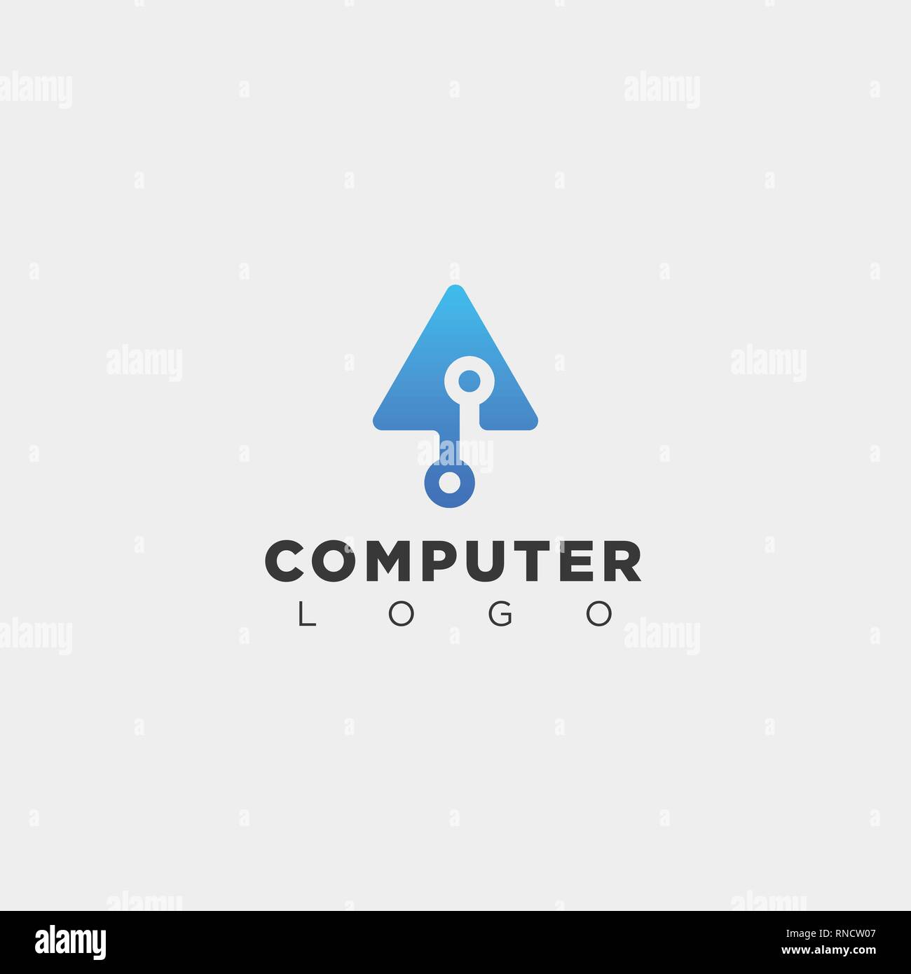 digital pointer technology creative logo template vector illustration ...