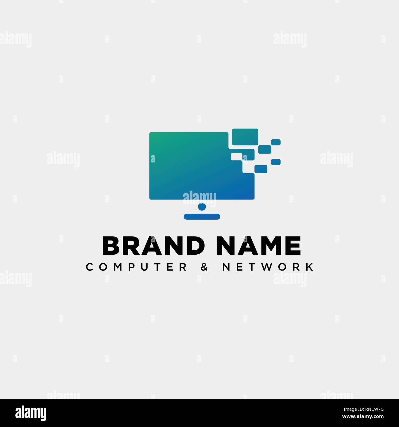 monitor digital technology logo template vector illustration icon ...