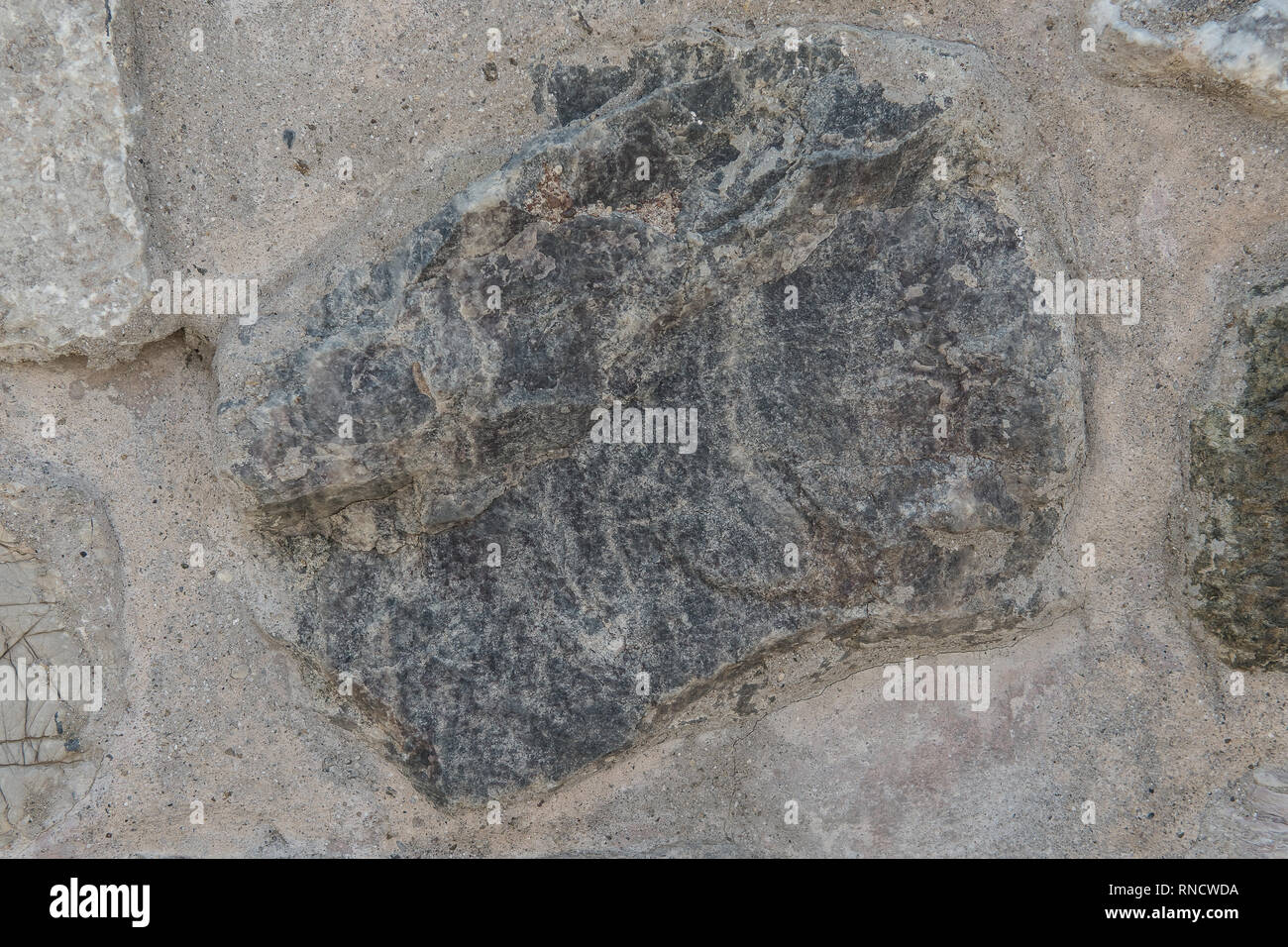 Cobblestone texture, stone wallpaper closeup. Rock wall background ...