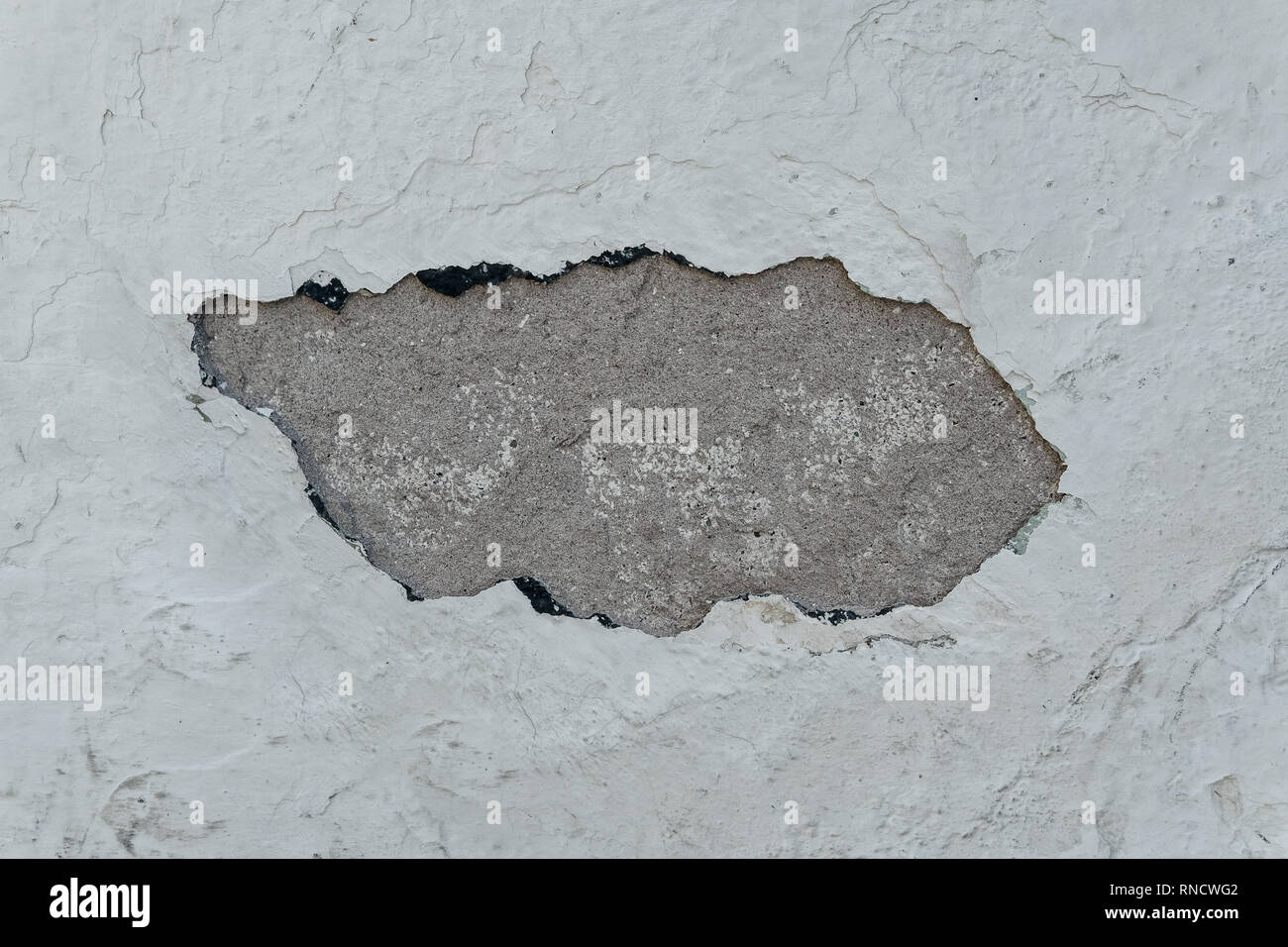 Chipped cement plaster, gray wall texture closeup, concrete surface ...