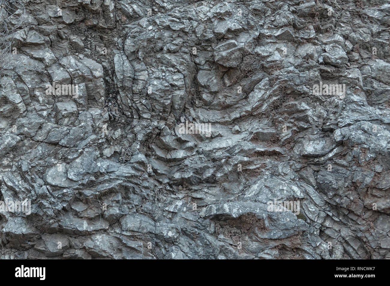 Gray stone, granite texture closeup. Rock wall background, building ...
