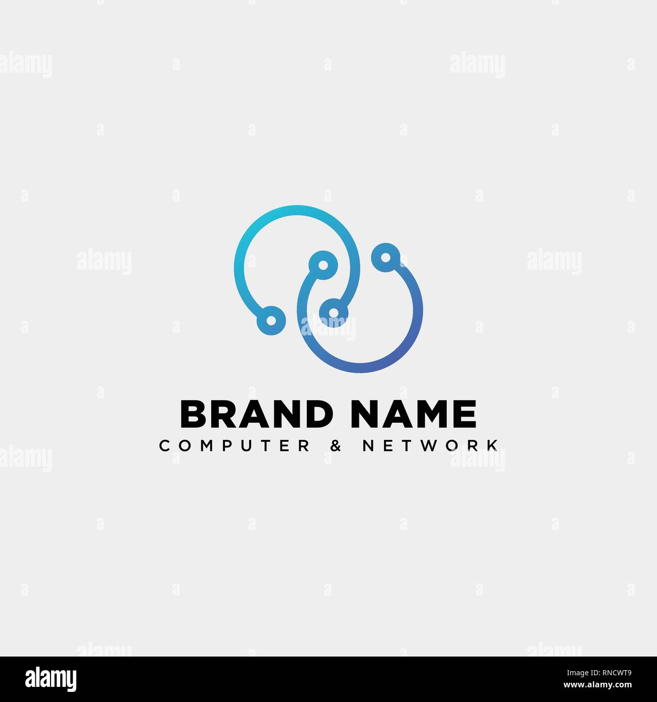 digital infinity network logo template vector illustration icon element ...