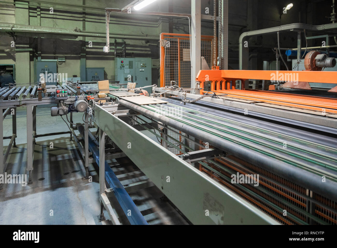 Conveyor line at the production plant Stock Photo - Alamy