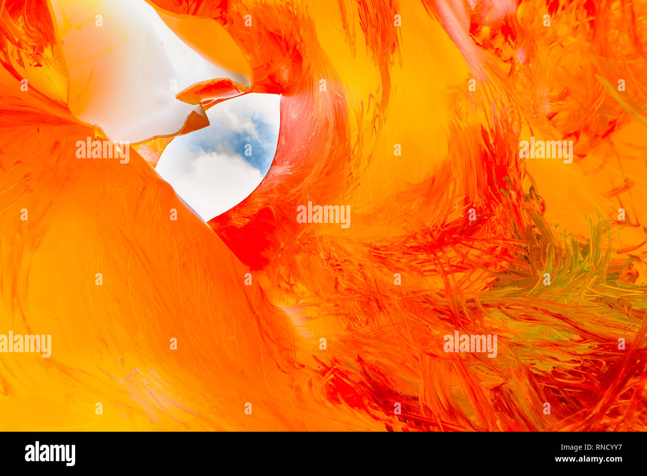 Detail of brush strokes of random colors to use as background and ...