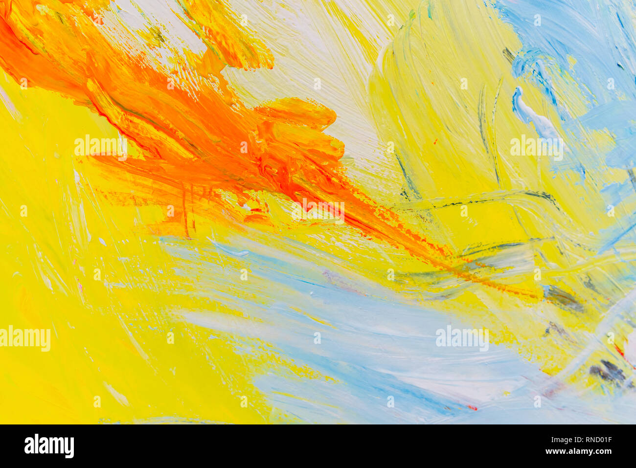 Detail of brush strokes of random colors to use as background and ...