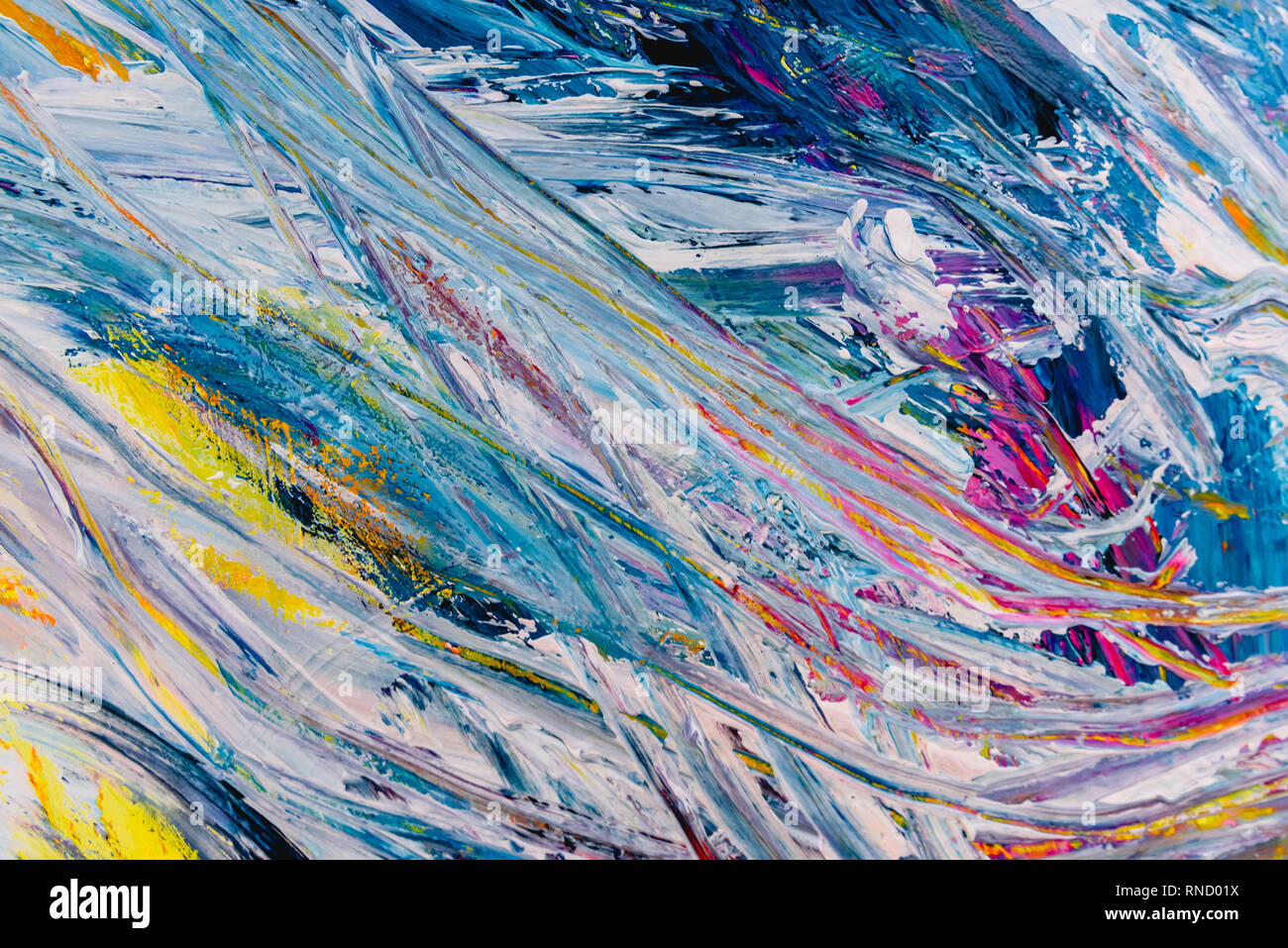 Detail of brush strokes of random colors to use as background and ...
