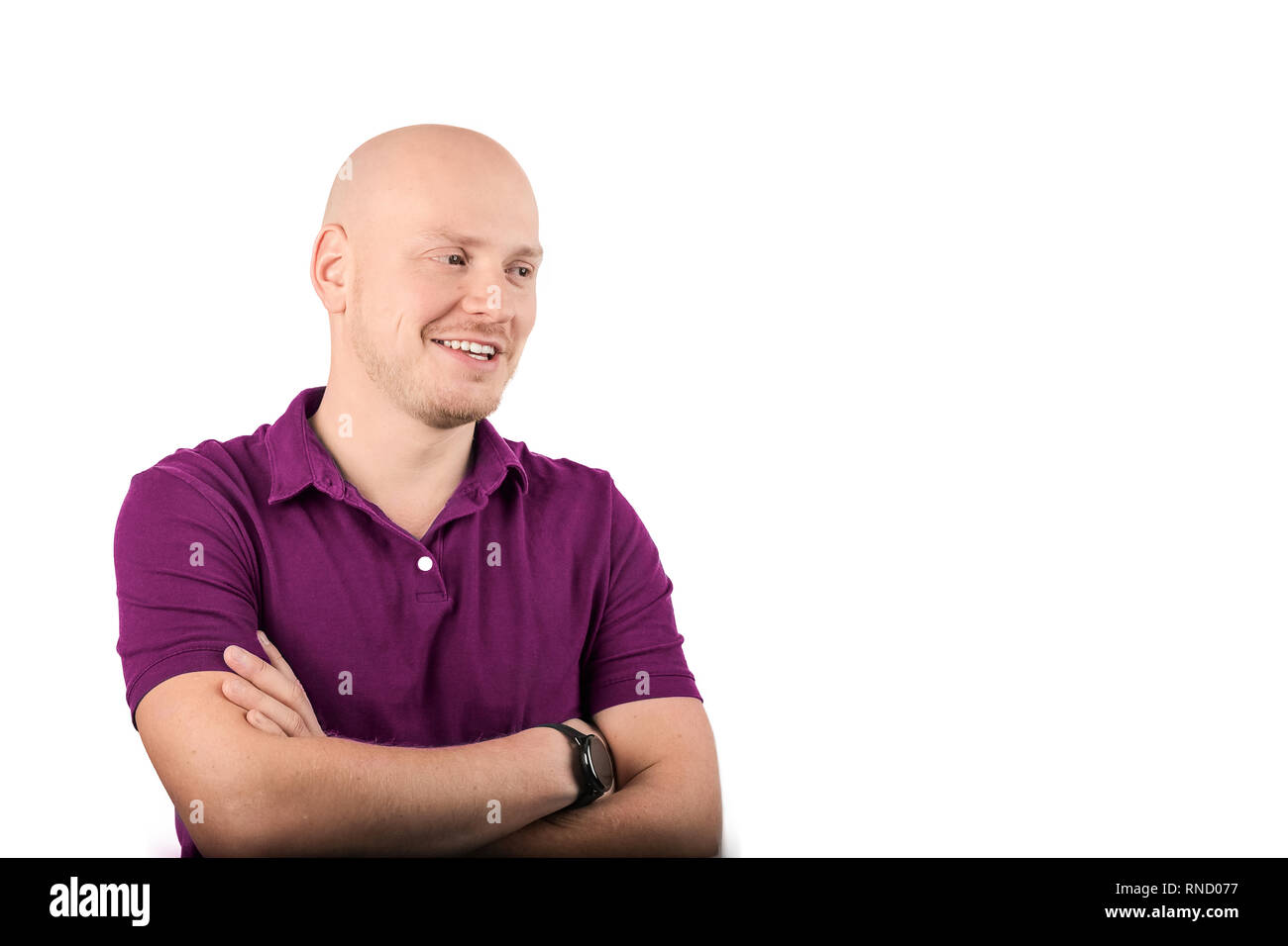 Young man looking right with smiling and proud expression Stock Photo ...