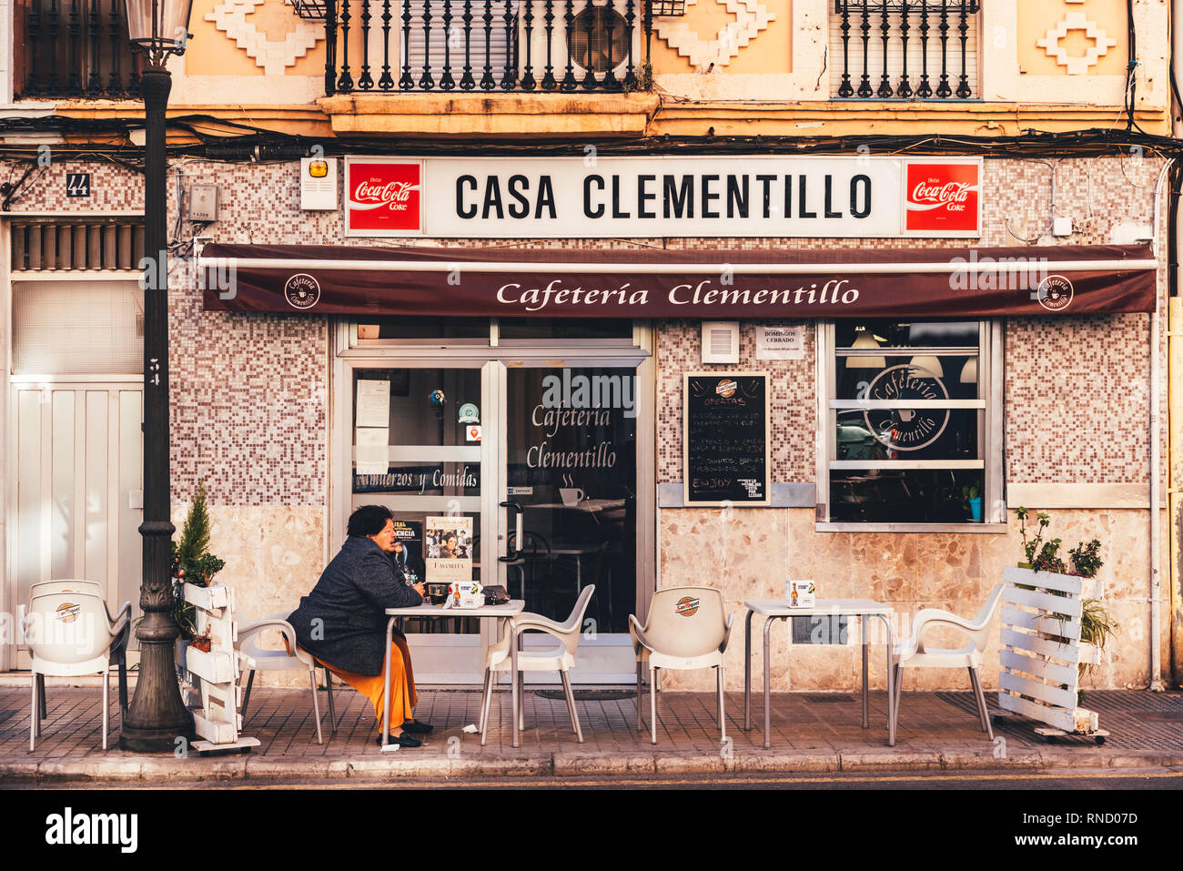 Valencia, Spain - February 16, 2019: Typical spanish poor neighborhood ...